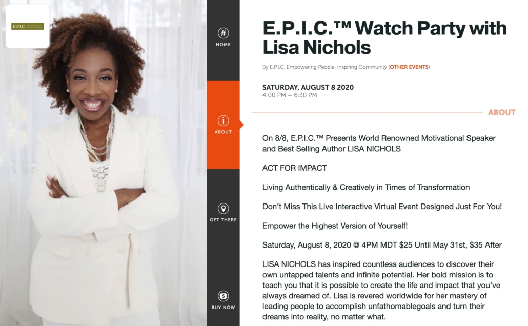 Events | Motivating The Masses | Lisa Nichols